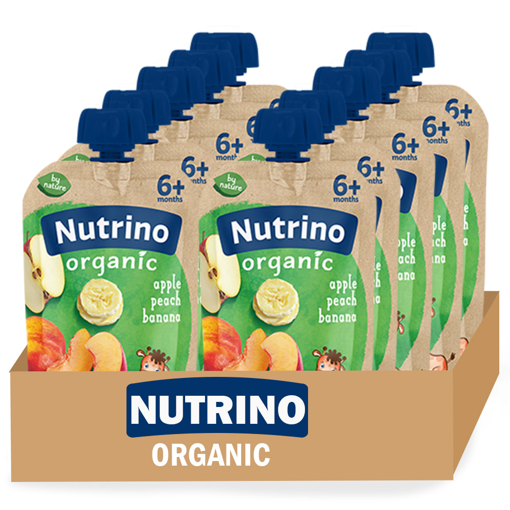 Nutrino BIO apple, peach and banana 10 x 100g – Cupsy Shop